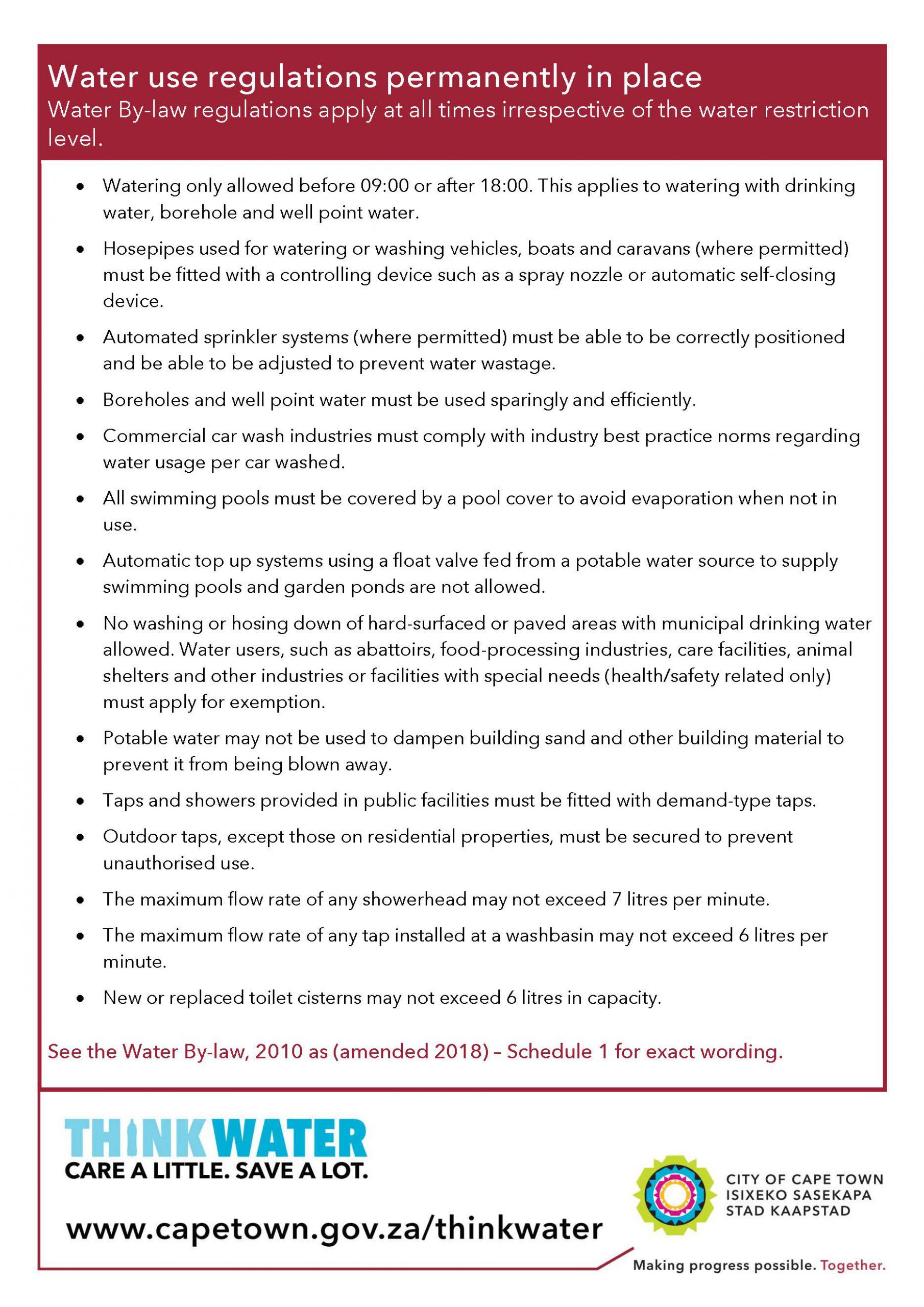 WMP Spilhaus - water supply & irrigation services » Water Restrictions WMP Spilhaus - water supply & irrigation services » Water Restrictions